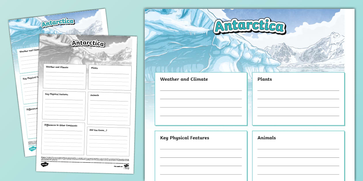 KS2 Antarctica Fact File Template (Teacher-Made) - Twinkl