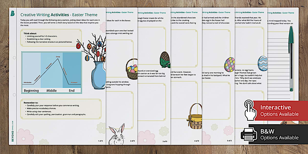 Creative Writing Activities - Easter Theme (teacher made)