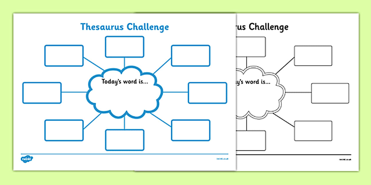 Thesaurus Challenge Worksheets (teacher made) - Twinkl