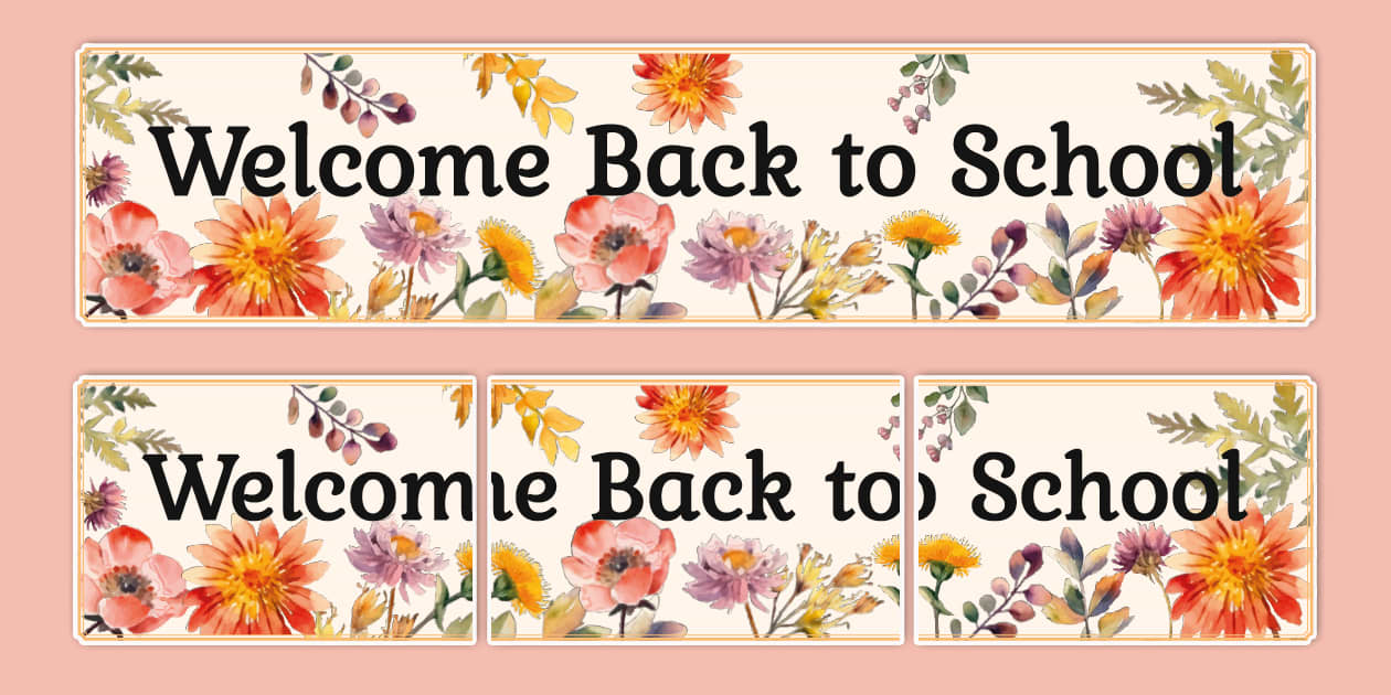 Wildflower Botanical Themed Welcome Back to School Display Banner