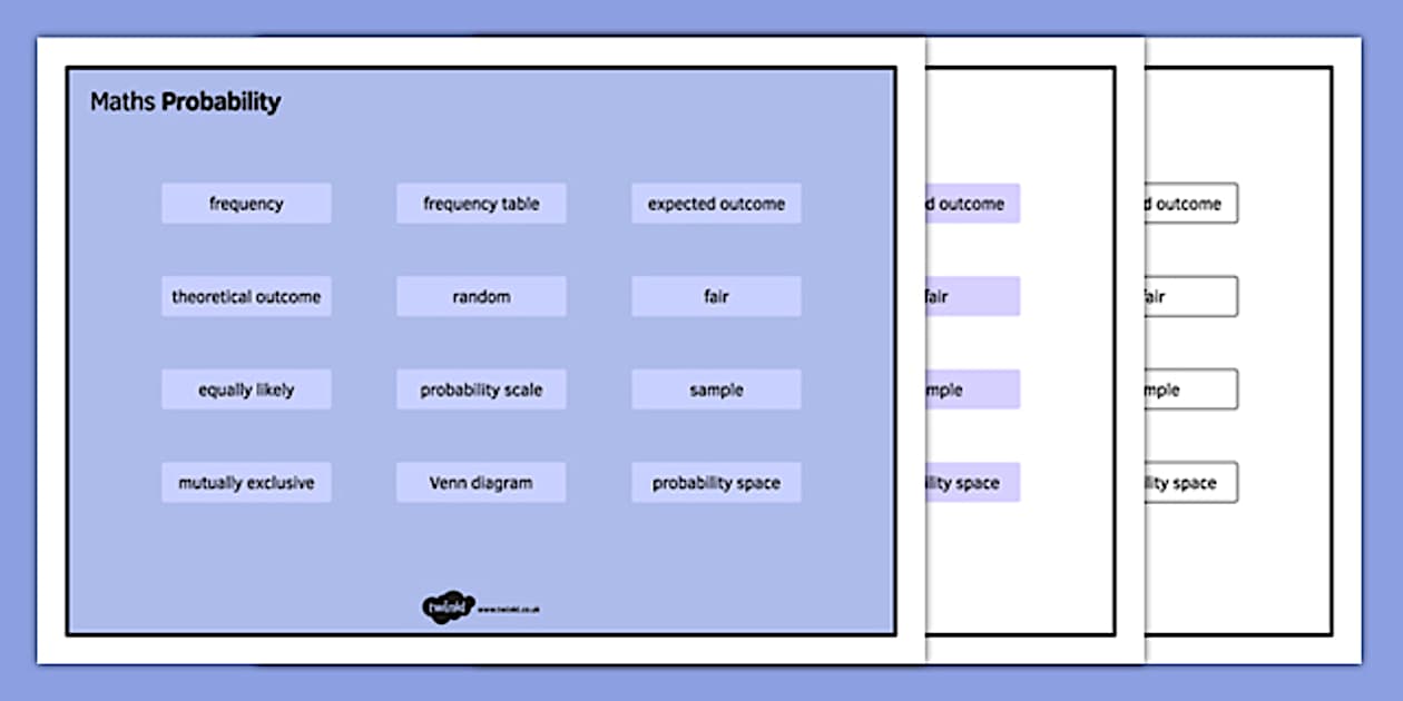 KS3 Maths Word Mat: Probability | KS3 Maths | Beyond