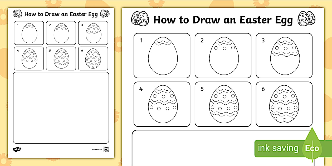 Easter Egg Drawing Guide – Easter – Twinkl Resources