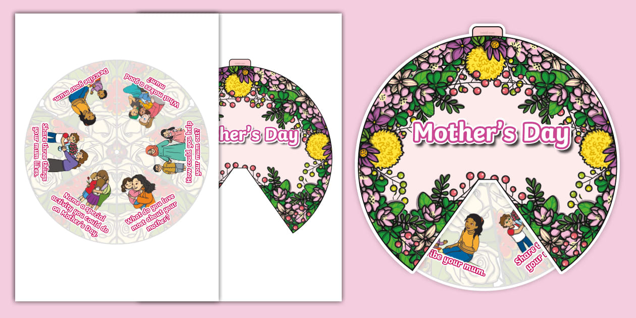 Mother's Day About My Mum Spinning Wheel - Twinkl