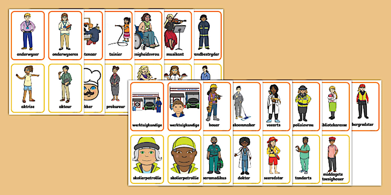 Algemene Beroepe Flitskaarte (teacher made) - Twinkl