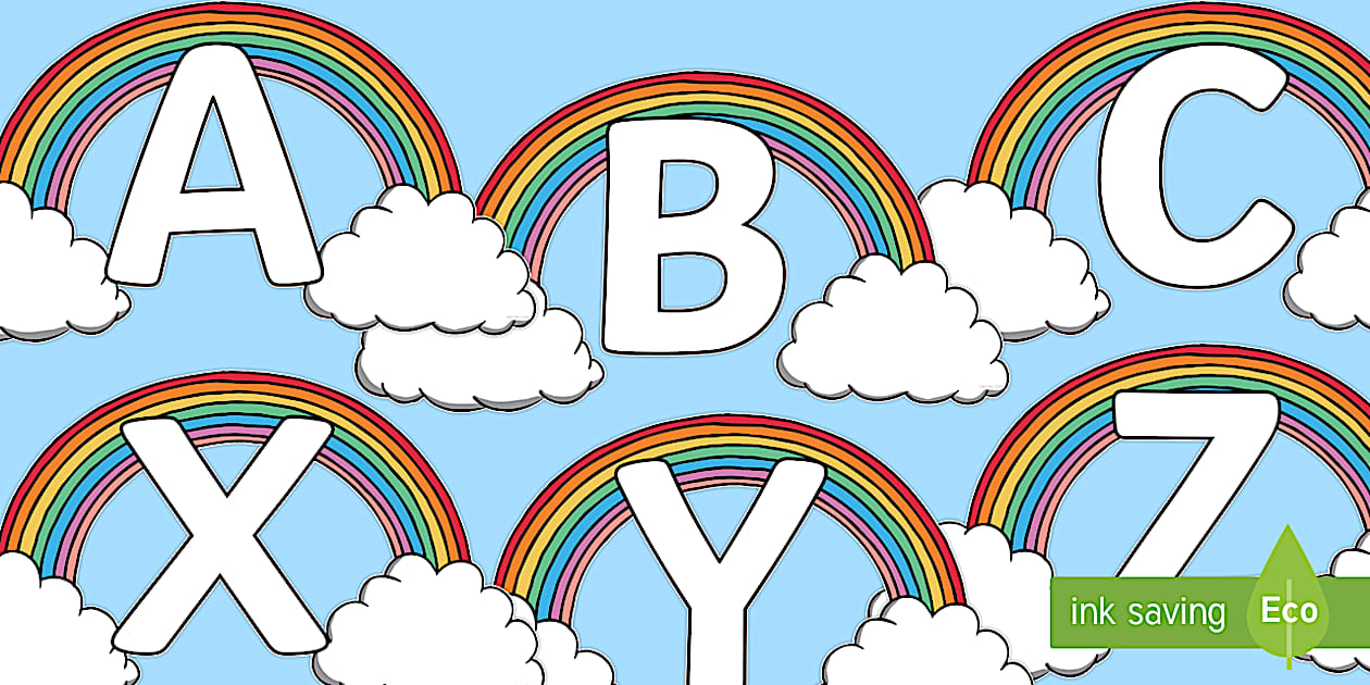 A-Z Alphabet on Rainbows (teacher made) - Twinkl