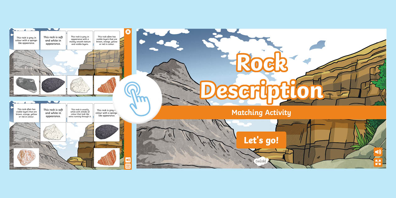 Rock Description Matching Activity (teacher made) - Twinkl