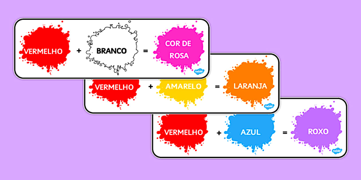Colour Mixing Pack Portuguese (teacher made) - Twinkl