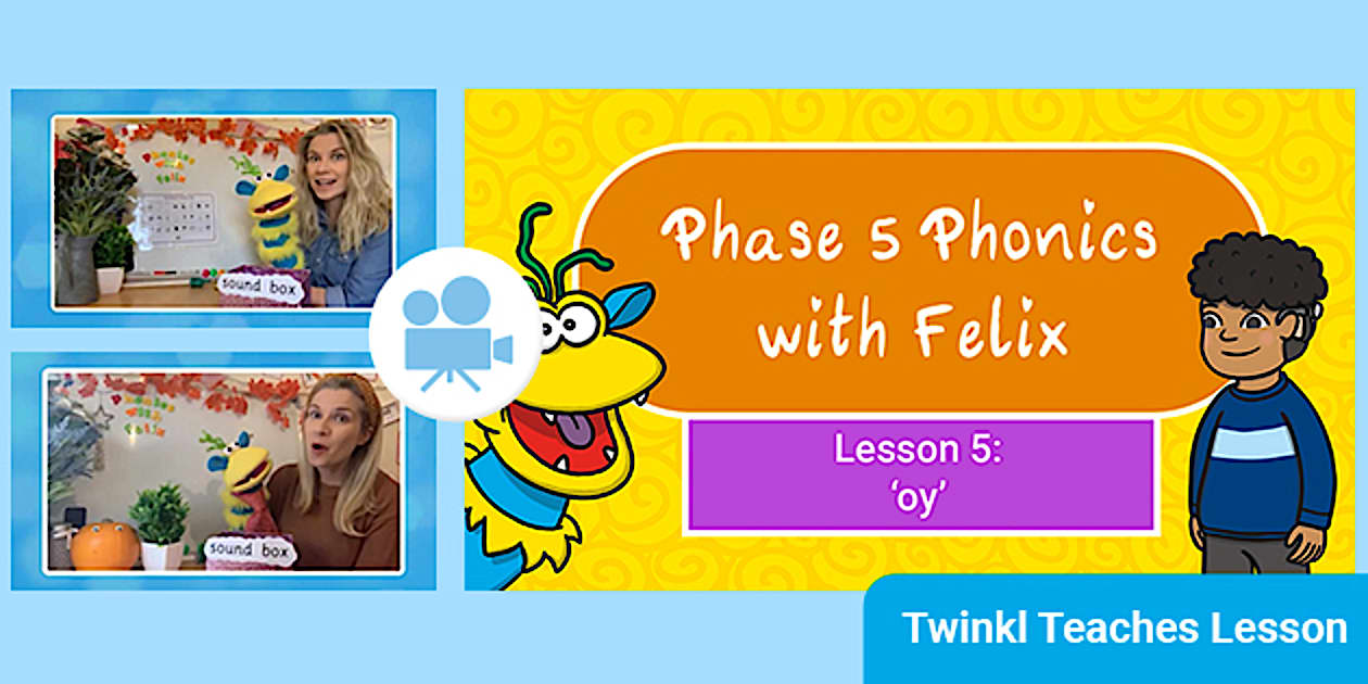 Phase 5 Phonics Lesson 5 'oy' Video (teacher made) - Twinkl
