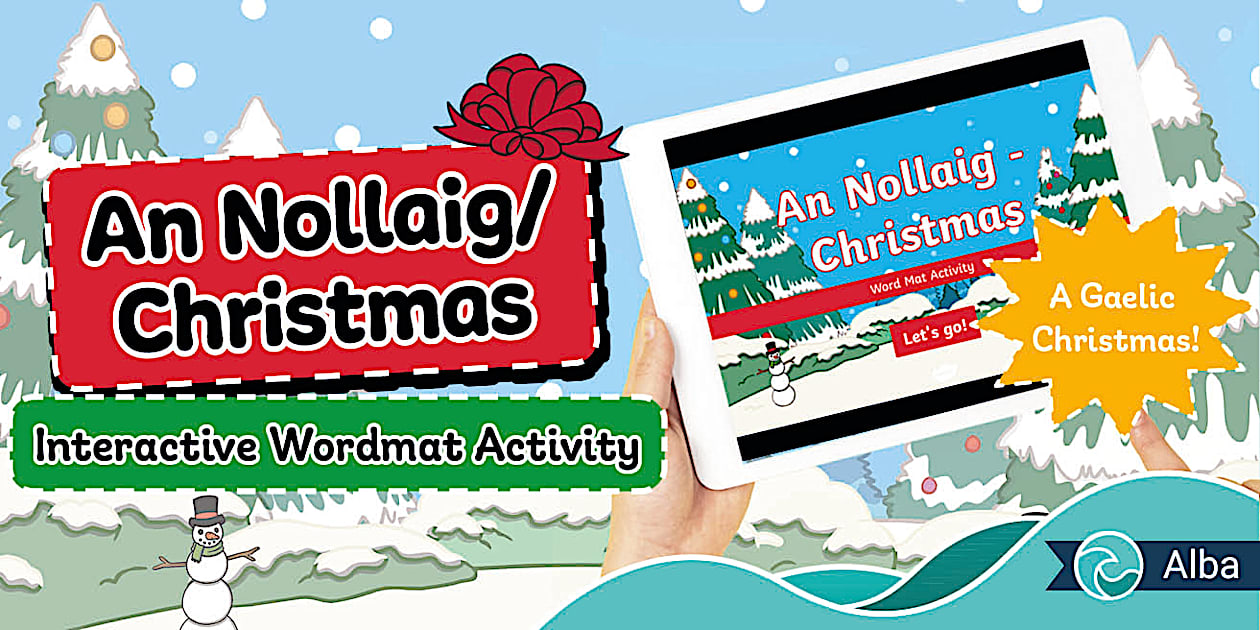 An Nollaig/Christmas - Interactive Wordmat Activity