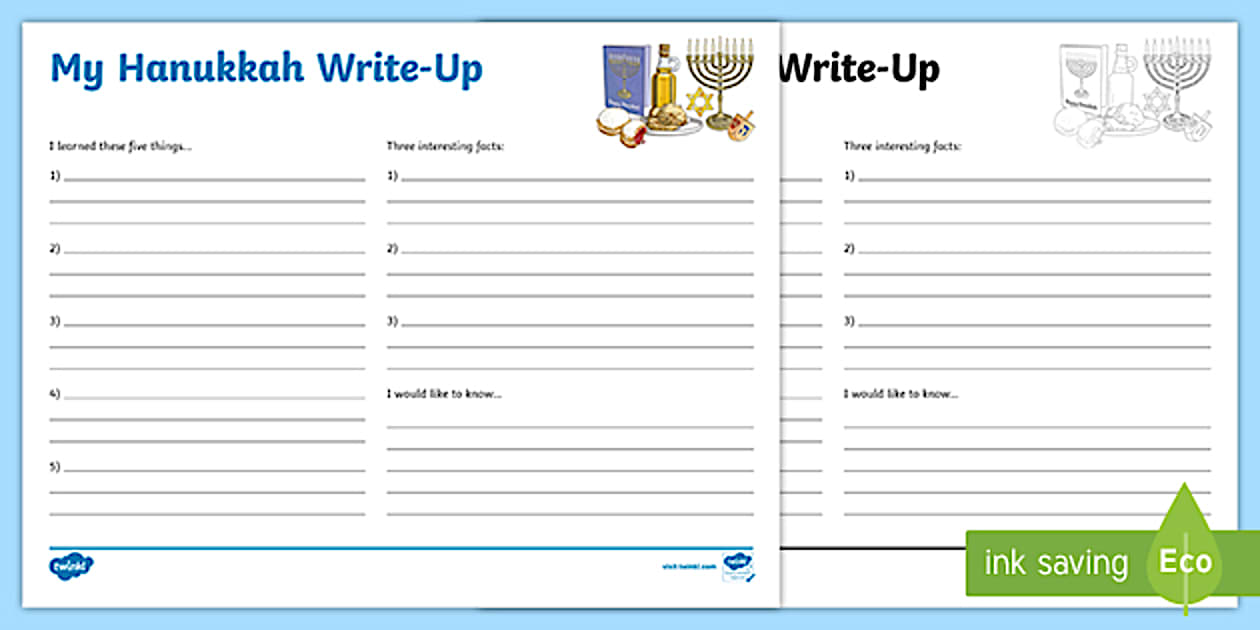 Hanukkah Writing Paper | Celebrating Hanukkah | Twinkl USA
