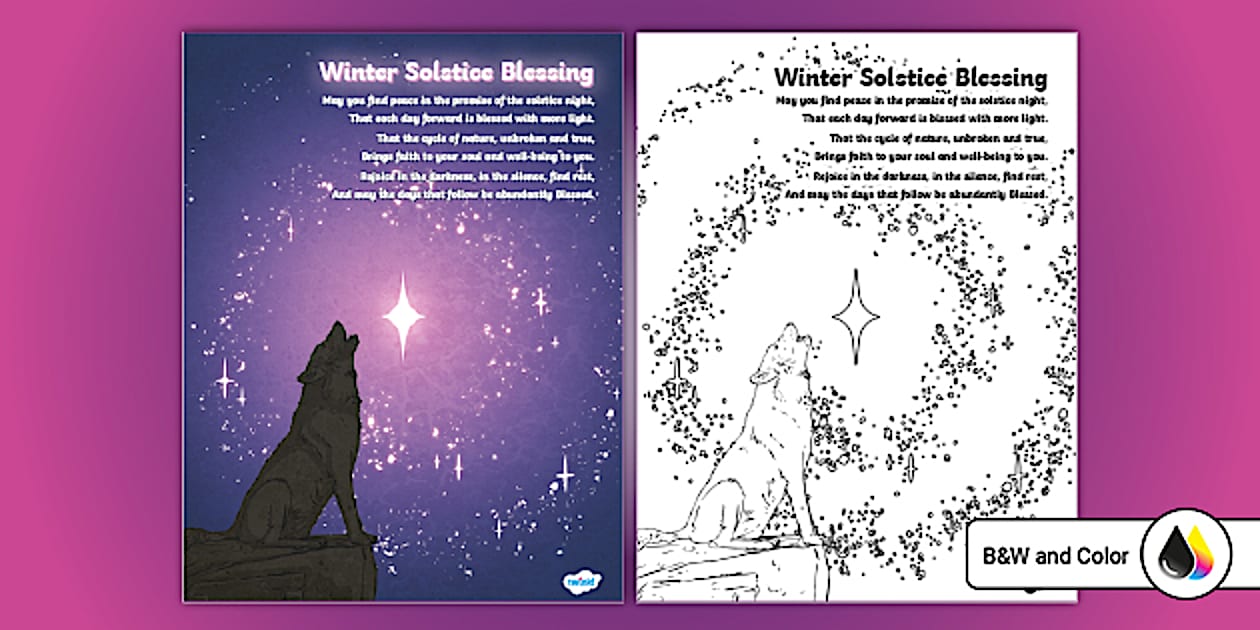 Winter Solstice Blessing Poster (teacher made) - Twinkl