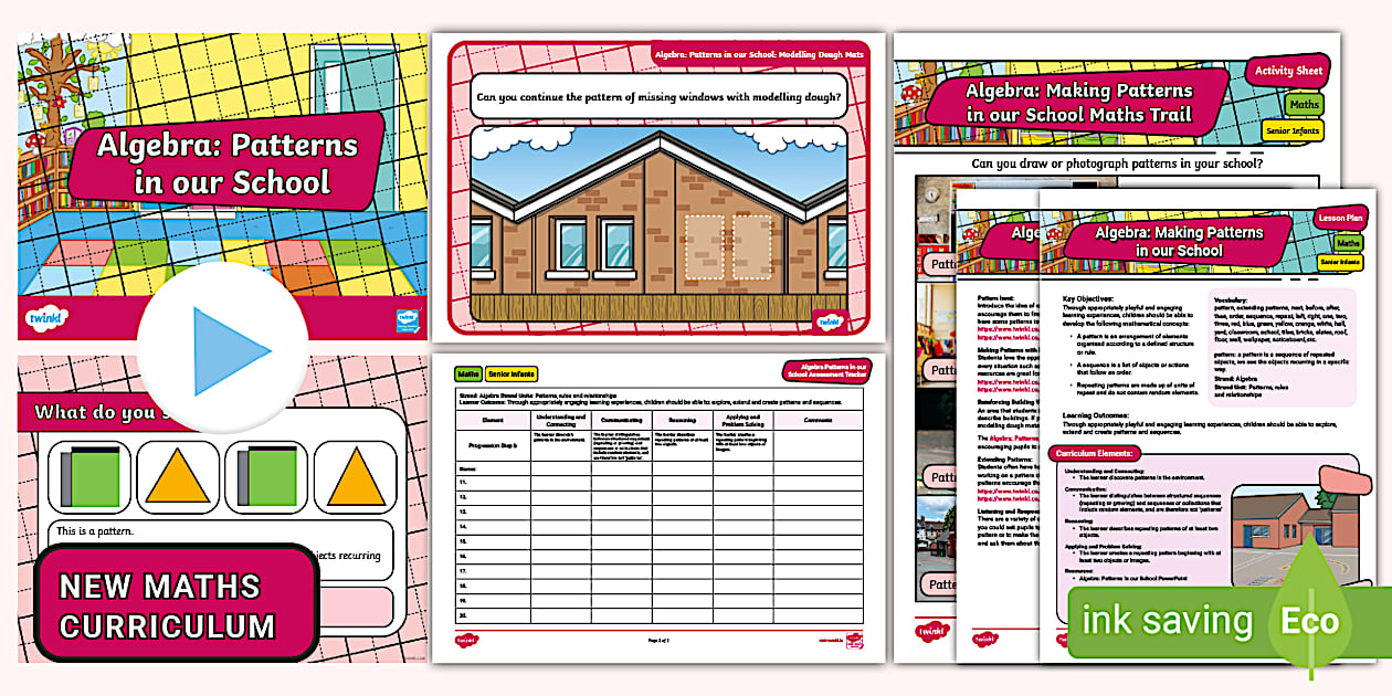 Algebra Patterns In Our School Pack | Algebra Problems