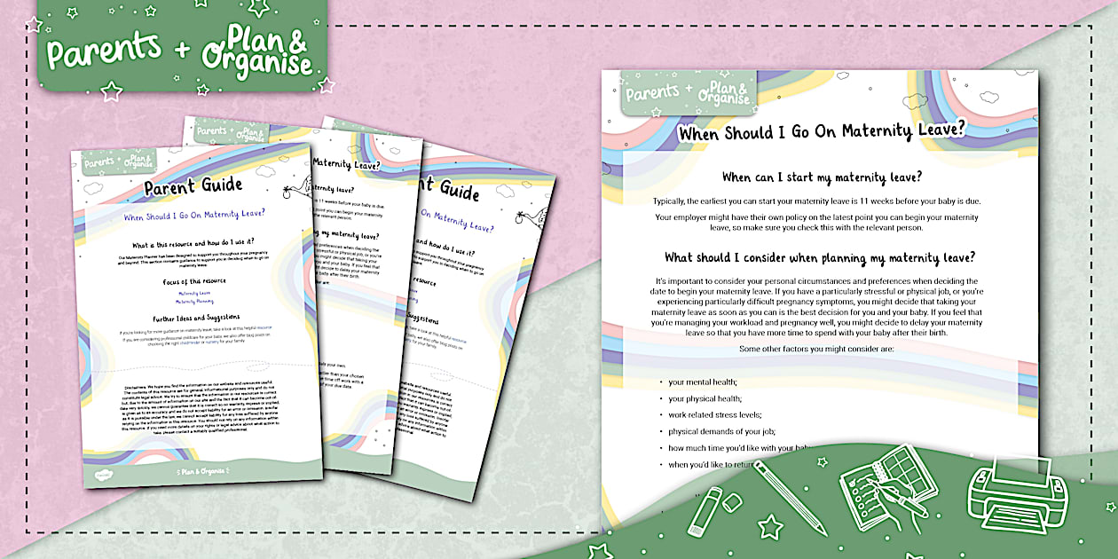 When Should I Go On Maternity Leave? General | Maternity Leave Planner