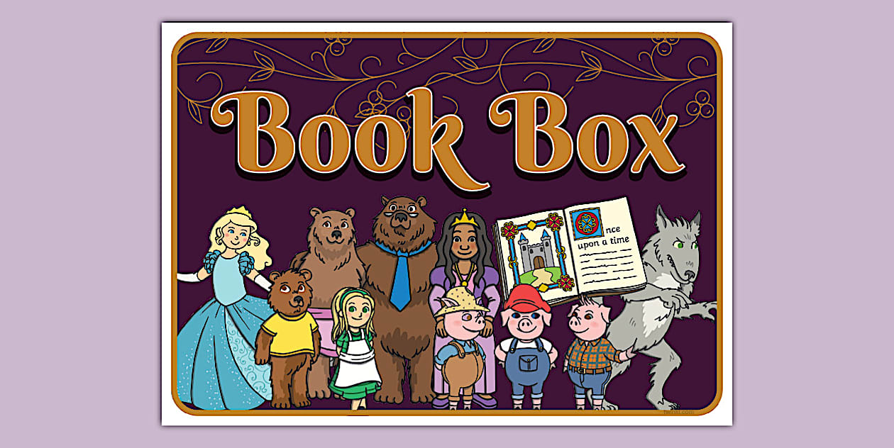 Traditional Tales Themed Book Box Display Poster