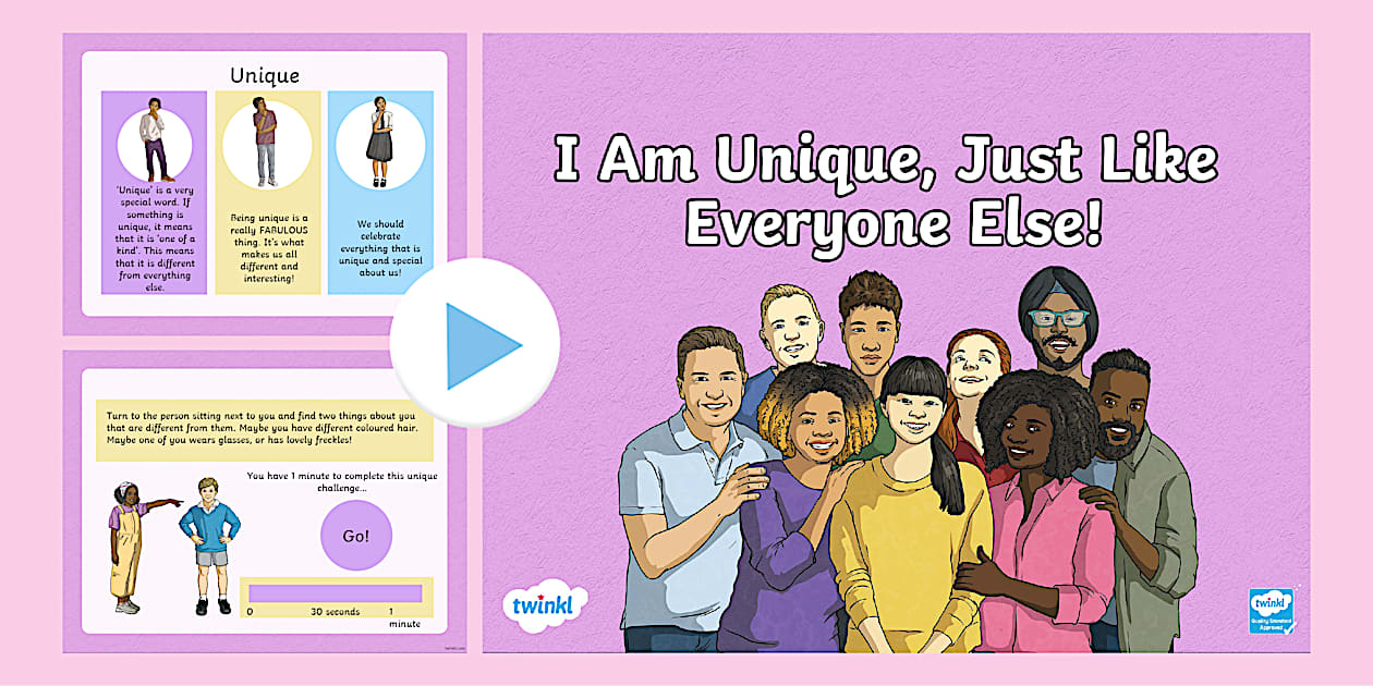 I am Unique PowerPoint (teacher made) - Twinkl