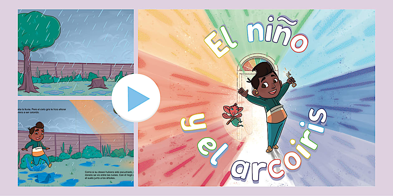 PowerPoint: El niño y el arcoíris - Twinkl