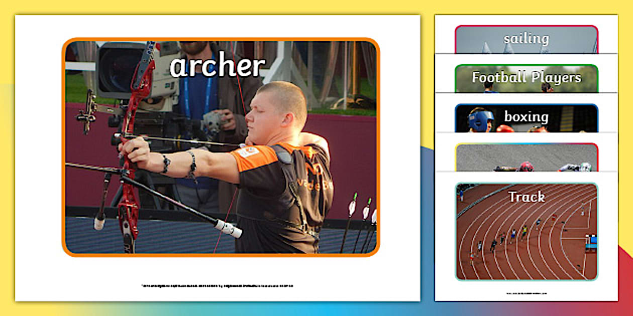 Cursive Sporting Event Display Photo Pack (teacher made)