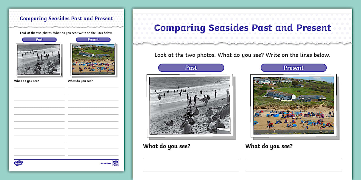KS1 Comparing Seasides Past and Present Activity Sheet