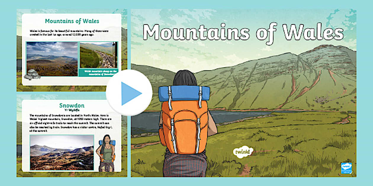 Beautifully Illustrated Mountains of Wales Powerpoint