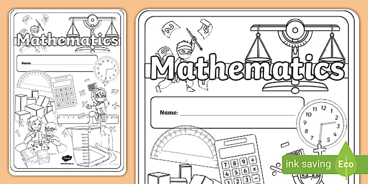 SA Mathematics Mindfulness Colouring Book Cover - Twinkl