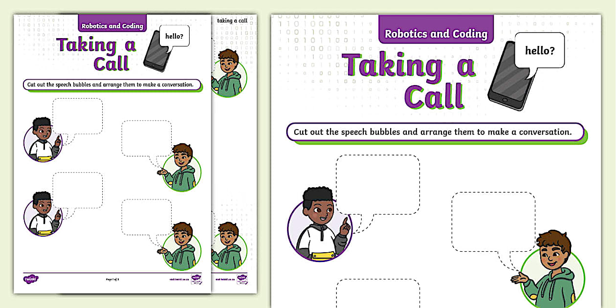 Robotics and Coding - Taking A Call (teacher made) - Twinkl