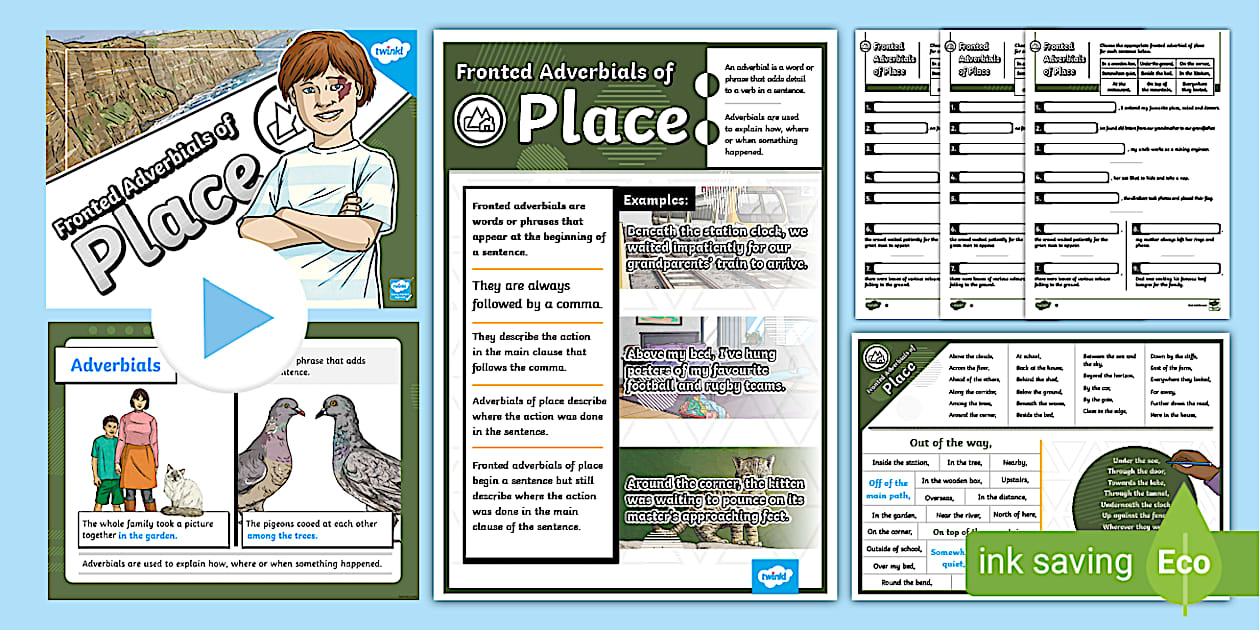 KS2 Fronted Adverbials of Place Activity Pack (teacher made)