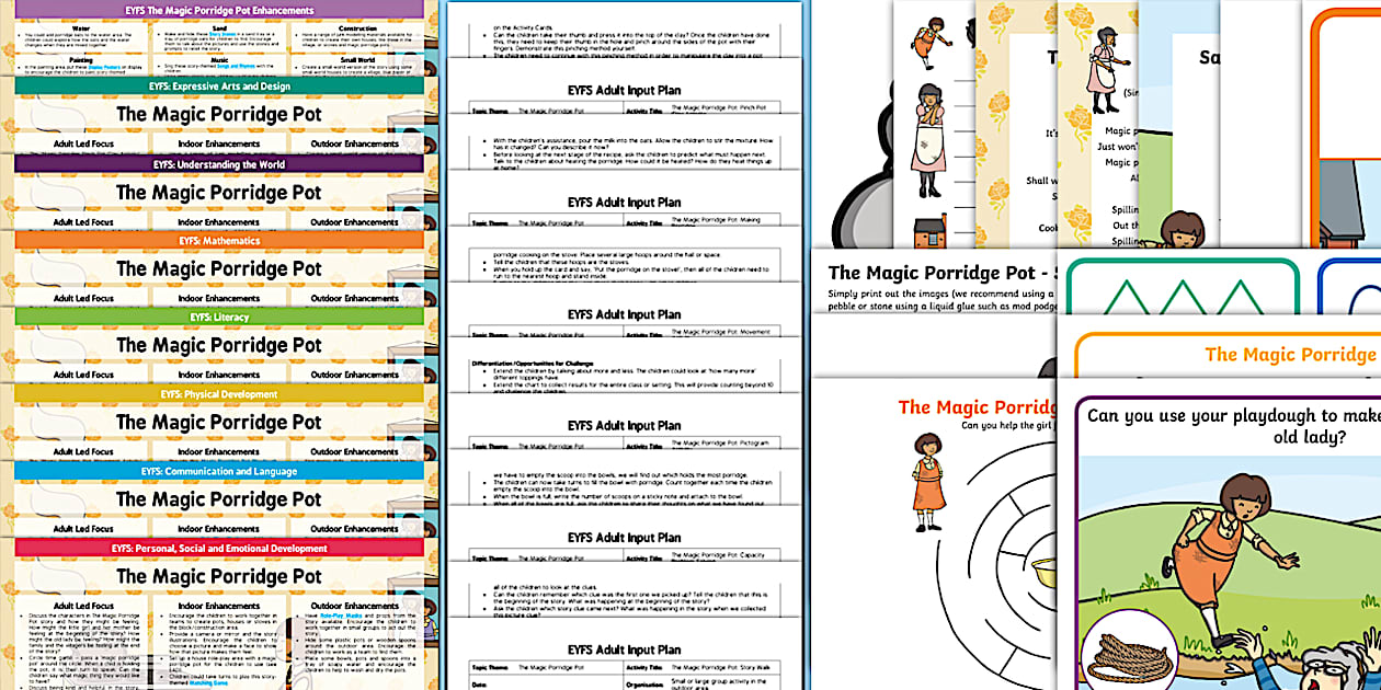 EYFS The Magic Porridge Pot Lesson Plan Enhancement Ideas and Resource Pack