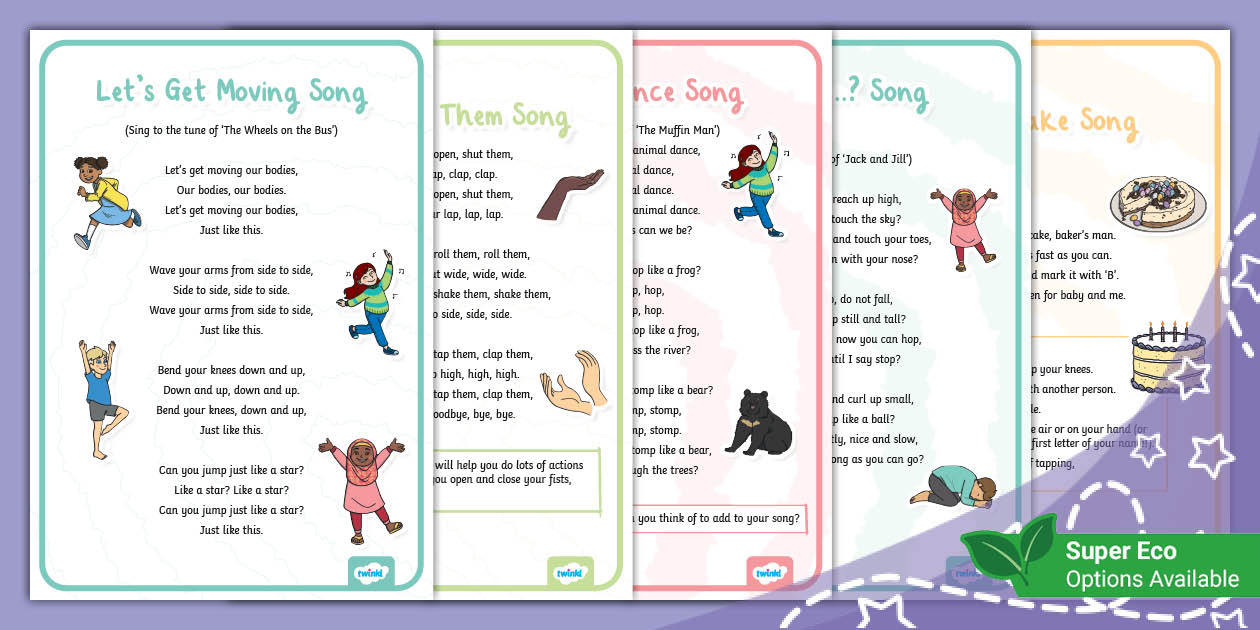 Movement Songs for Kids | EYFS Fitness Skills (teacher made)