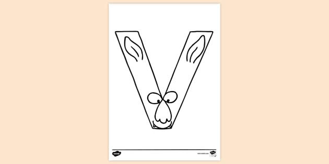Letter V Colouring | Colouring Sheets (teacher made)