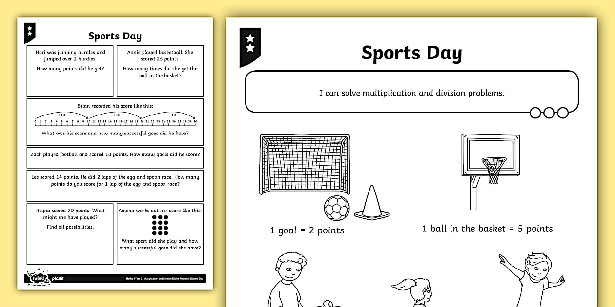 Multiplication and Division Learning Tasks - Year 2 Maths