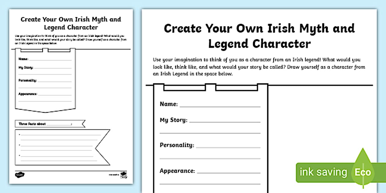 Create your own Irish Myth and Legend Character - Twinkl