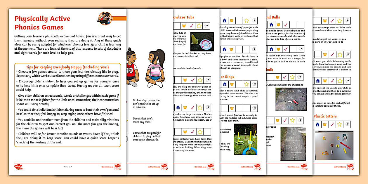 Physically Active Phonics Activities (teacher made) - Twinkl