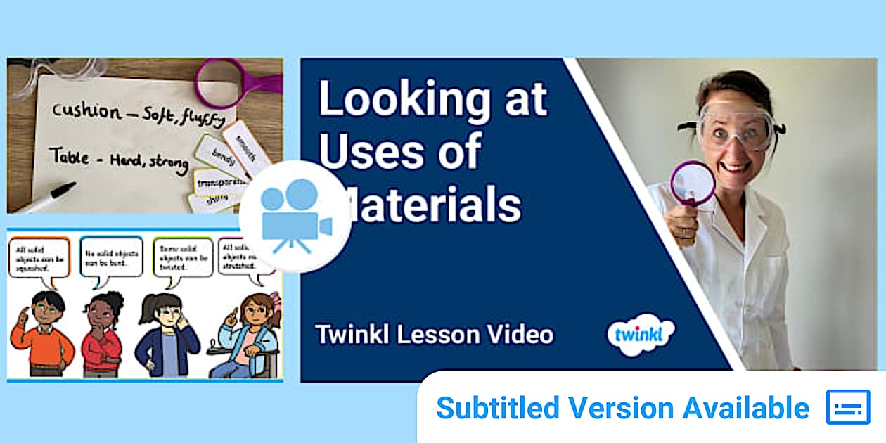 KS1 (Ages 5-7) Science: Uses of Materials (professor feito)