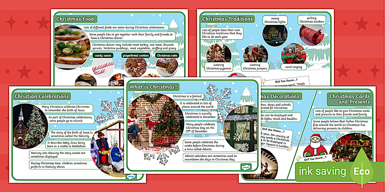 EYFS All About Christmas Information Fact Files - Twinkl