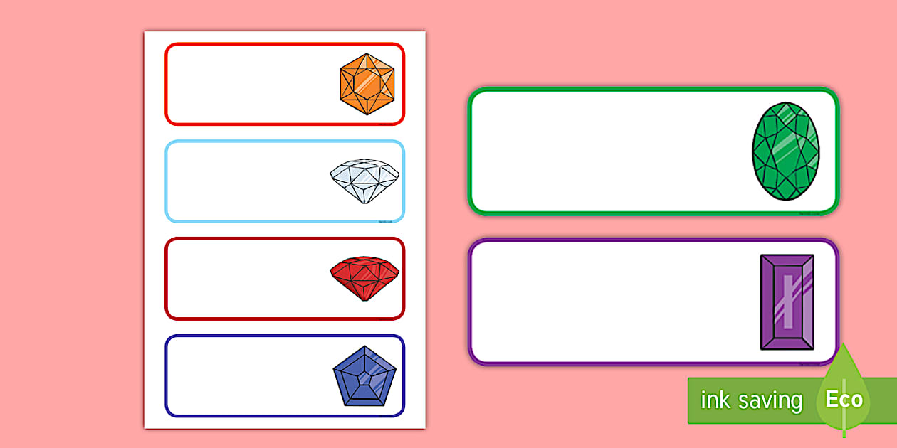 Editable Jewel Themed Drawer Labels (teacher made) - Twinkl