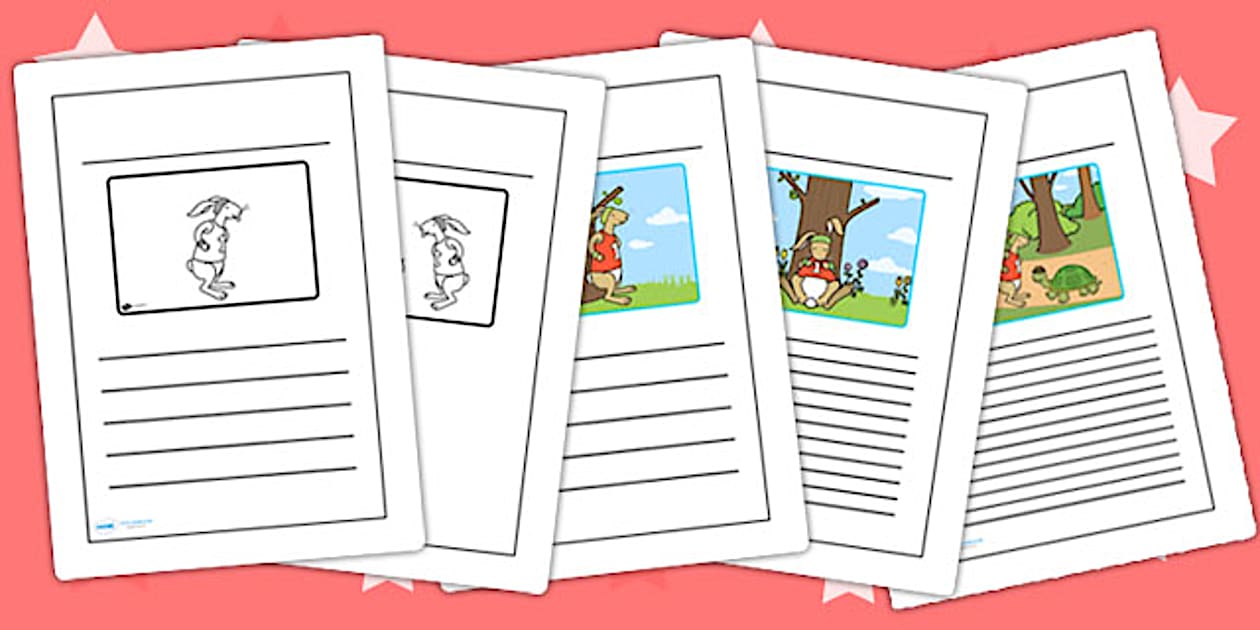 Editable The Tortoise and The Hare Story Writing Frames