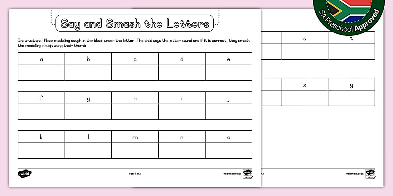 Toddlers: Say and Smash the Letters (teacher made) - Twinkl