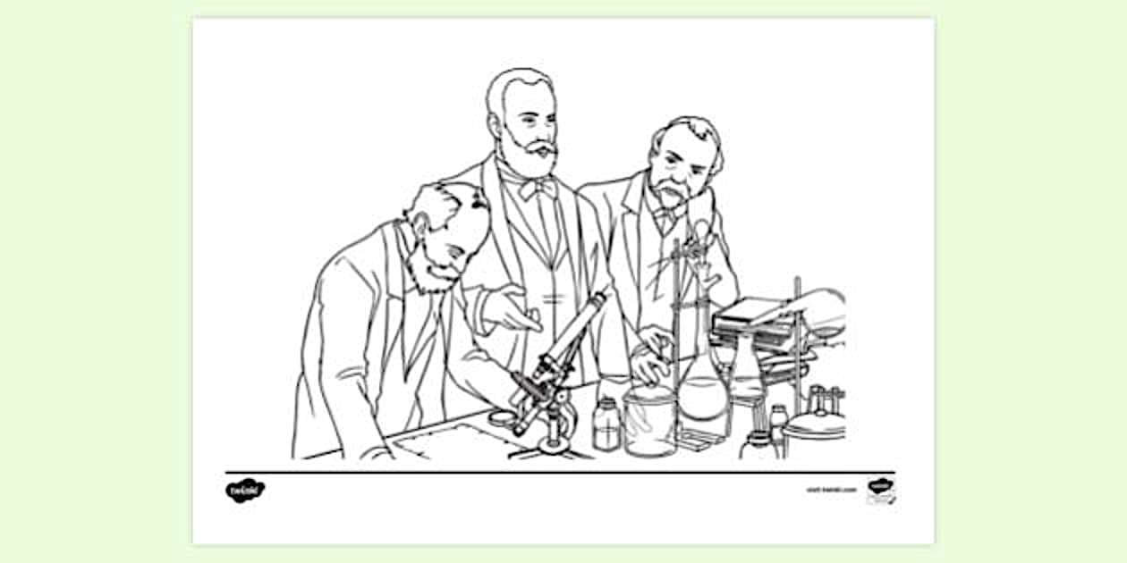 Laboratory Scene Colouring Sheet | Colouring Sheets - Twinkl