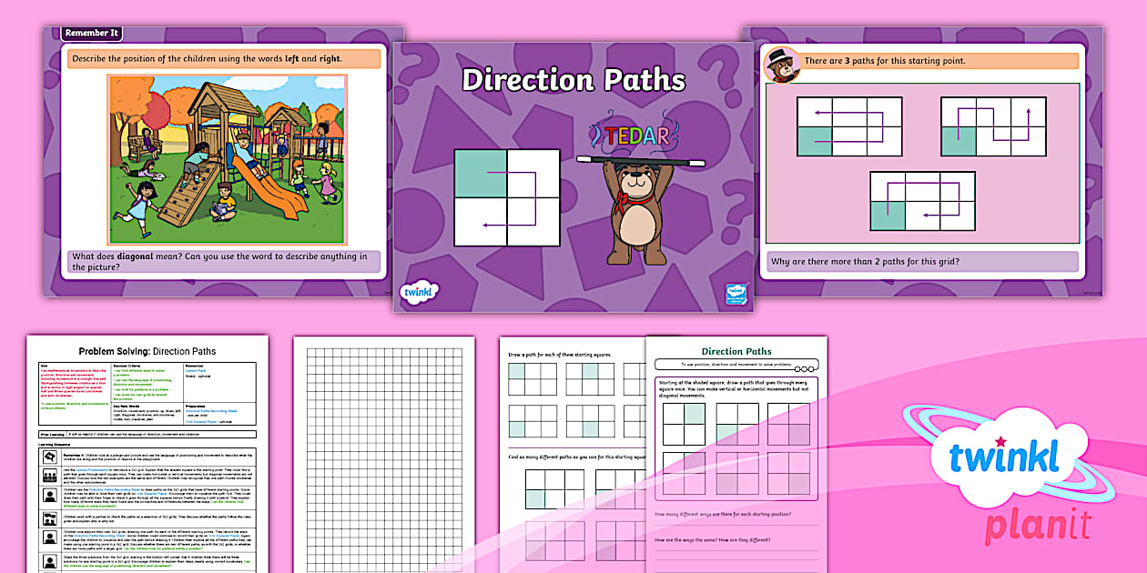 👉 Year 2 Describe Position Direction and Movement Planit Maths