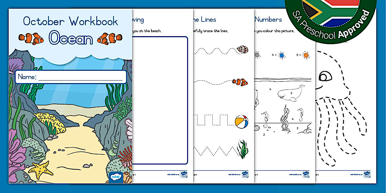Preschool: October Workbook- Ocean