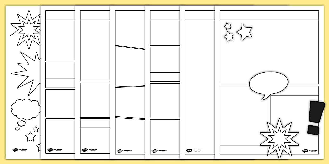 Blank Comic Book Templates | Comic Strip Lesson Plan
