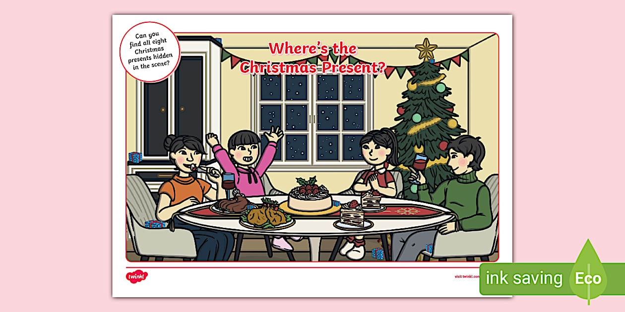 Where's the Christmas Present? I Spy Activity - Twinkl