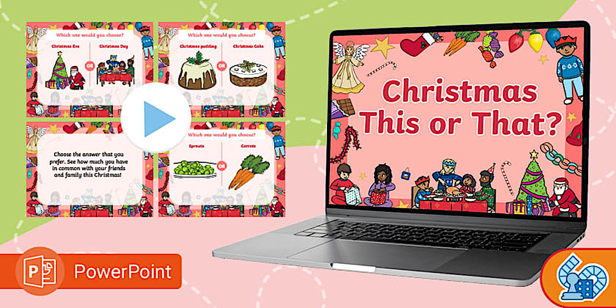 Christmas This or That PowerPoint Game - Twinkl Board Games