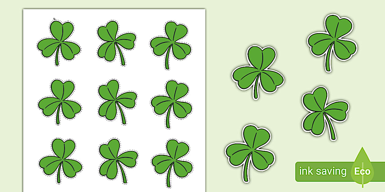 Small Shamrock Cut-Outs (teacher made) - Twinkl