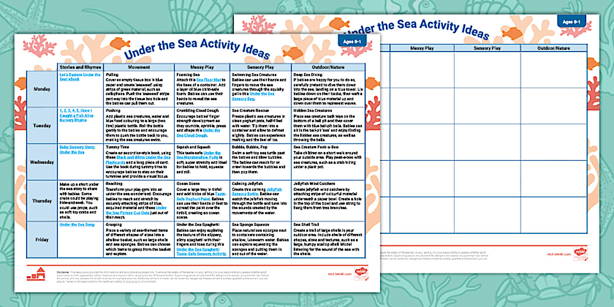 EYFS Baby Room Planning: Under the Sea | Twinkl - Twinkl