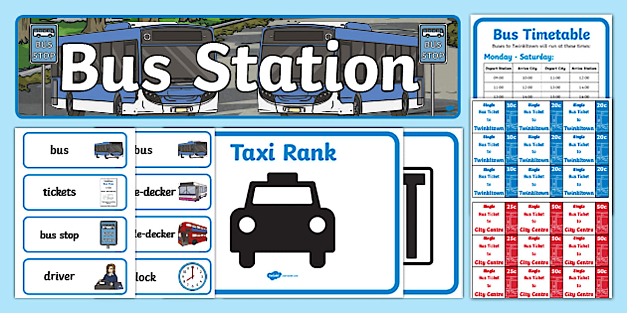 Bus Station Role Play Pack (teacher made) - Twinkl