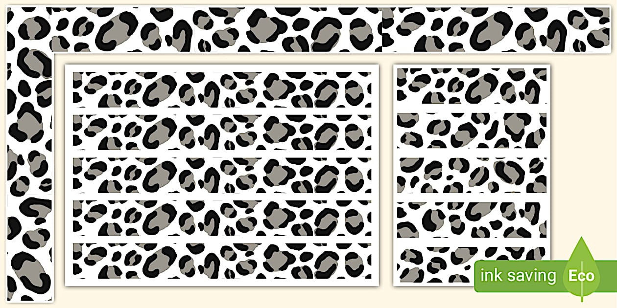Snow Leopard Display Borders - Twinkl