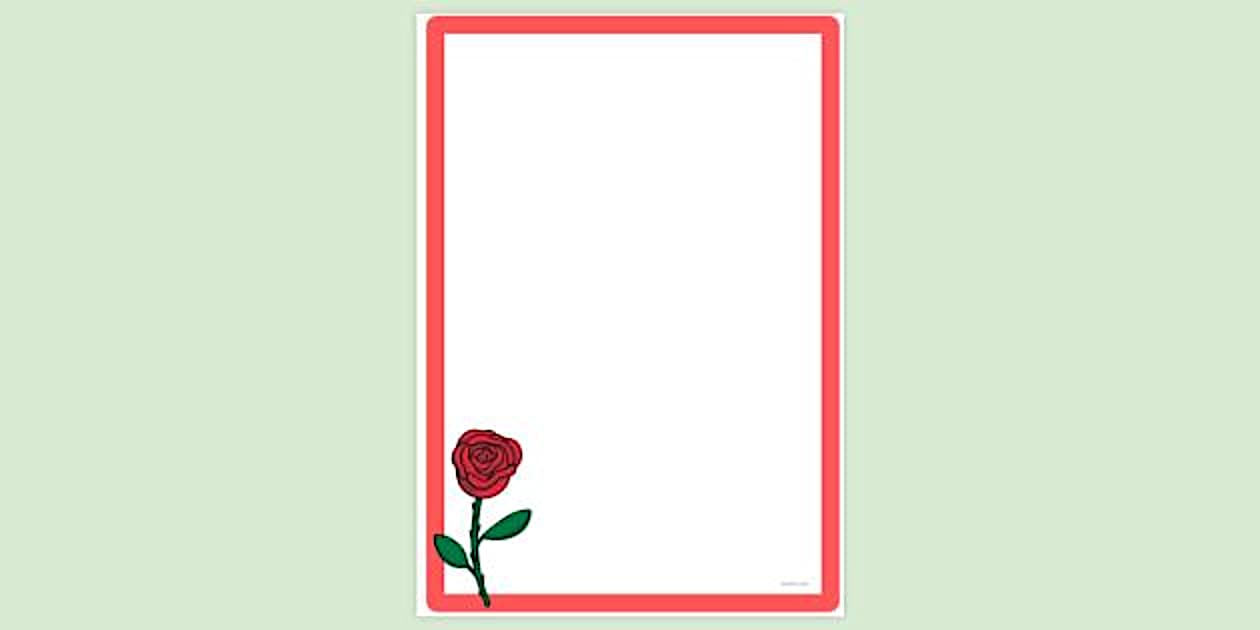 Easy Rose Page Border | Page Borders | Twinkl (Teacher-Made)