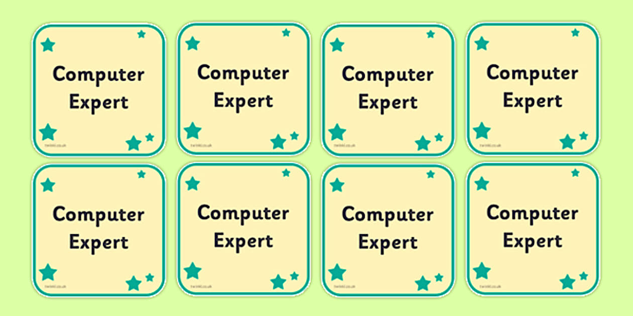 Editable Computer Expert Badge (teacher made) - Twinkl