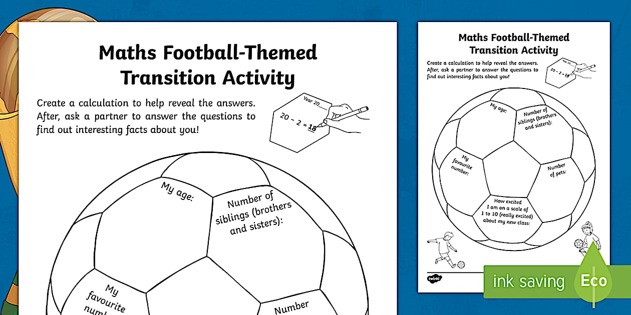 Maths Football Themed Transition Activity (teacher made)